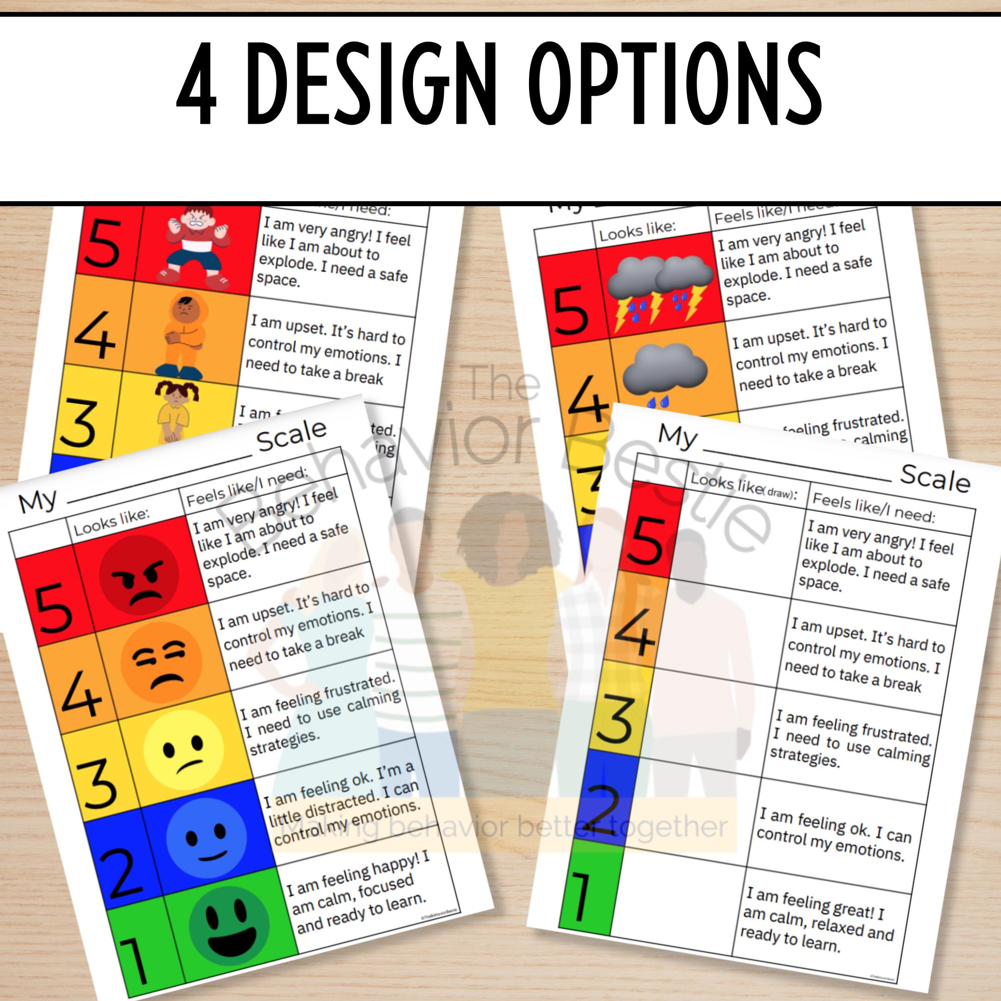 Emotions 5-point Scale Bundle: Autism, ADHD, Self-regulation (digital ...