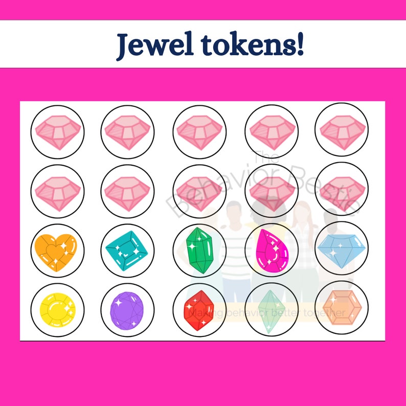Unicorn Reward Chart: Pink Jewel Token Board (PDF) - Etsy