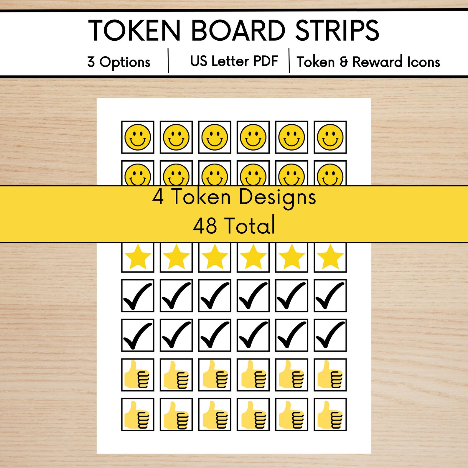 Printable Token Board: Kids Reward Chart, ABA Therapy (digital Download ...