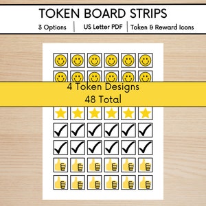 Printable Token Board: Kids Reward Chart, ABA Therapy (digital Download ...