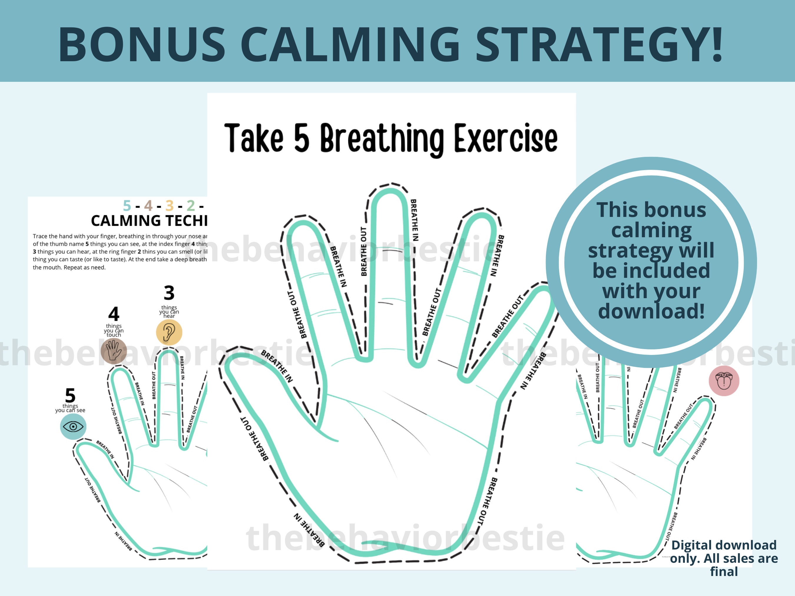 Calming Breathing Exercises Take 5 Breathing Mindfulness Exercise Self ...