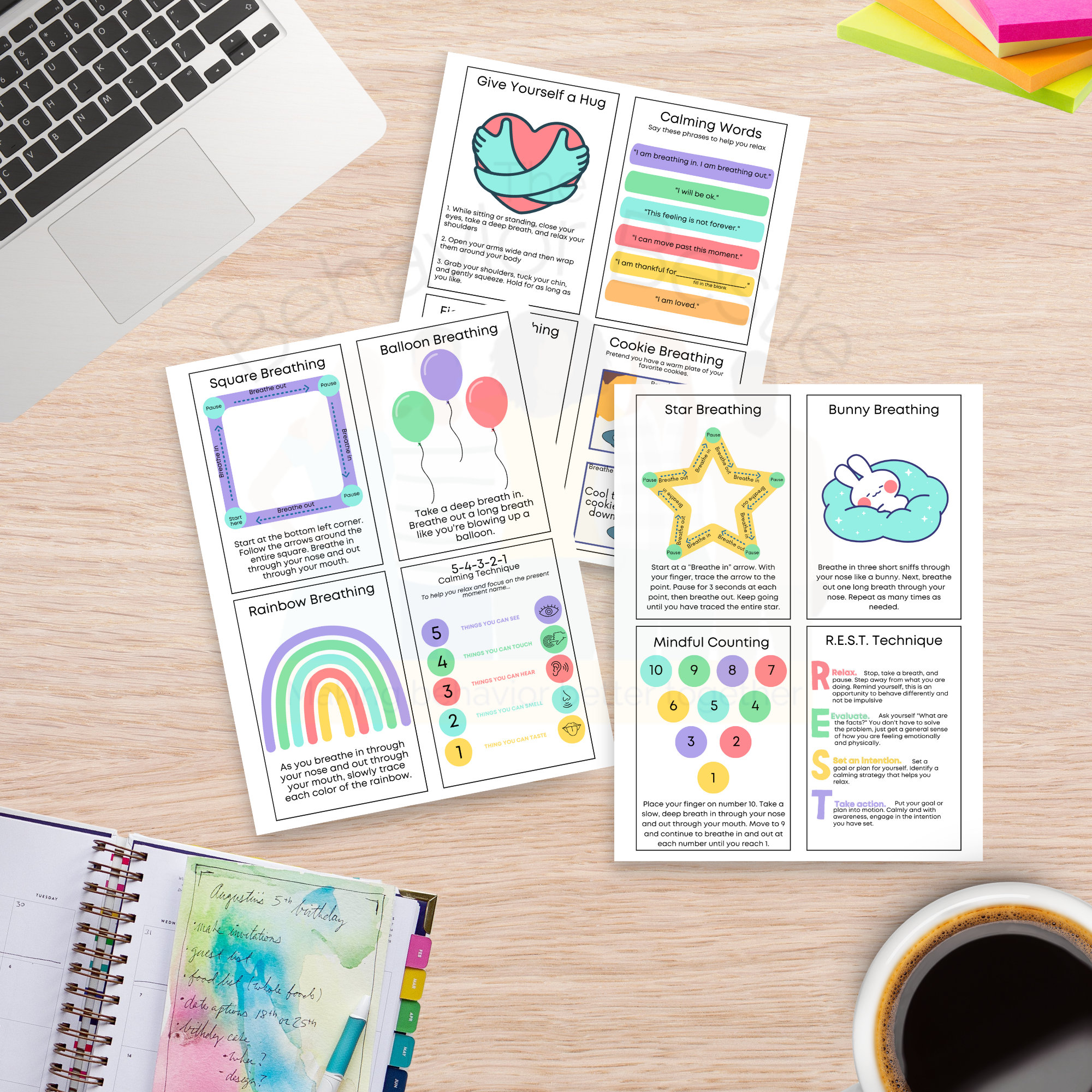 Emotional Regulation Cards for Kids: Coping Skills & Calming Techniques ...