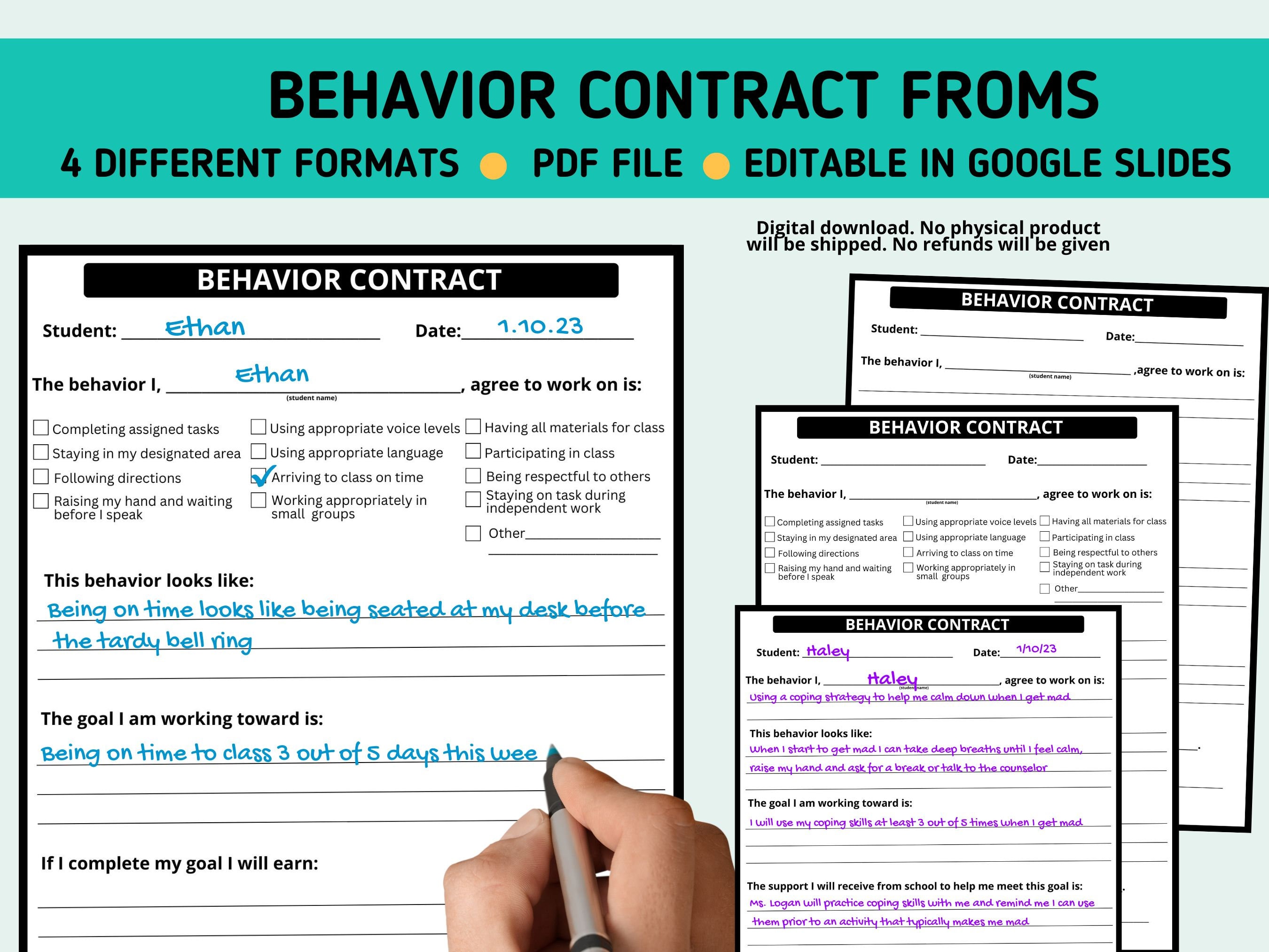 Student Behavior Contract