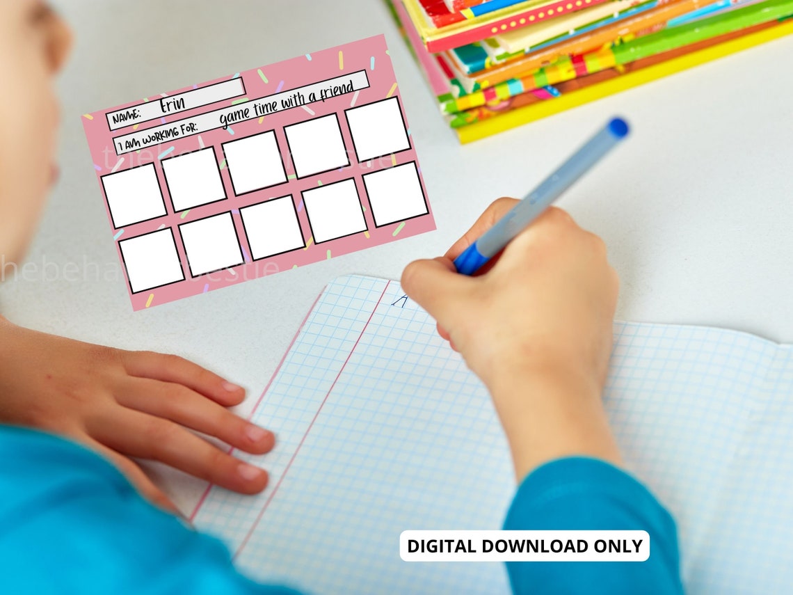 Donut Reward Chart Digital Behavior Chart Donut Sticker Chart Donut ...