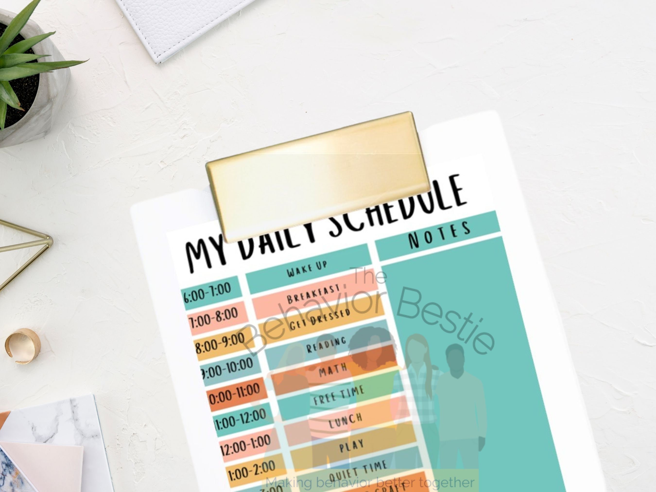 Editable daily schedule template for kids - basicstolf