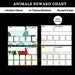 Reward Chart Animal Theme, Kids Behavior Chart, Token Boards for Kids ...