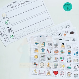 Kids Daily Routine Chart: Visual Schedule With Icons (digital Download ...