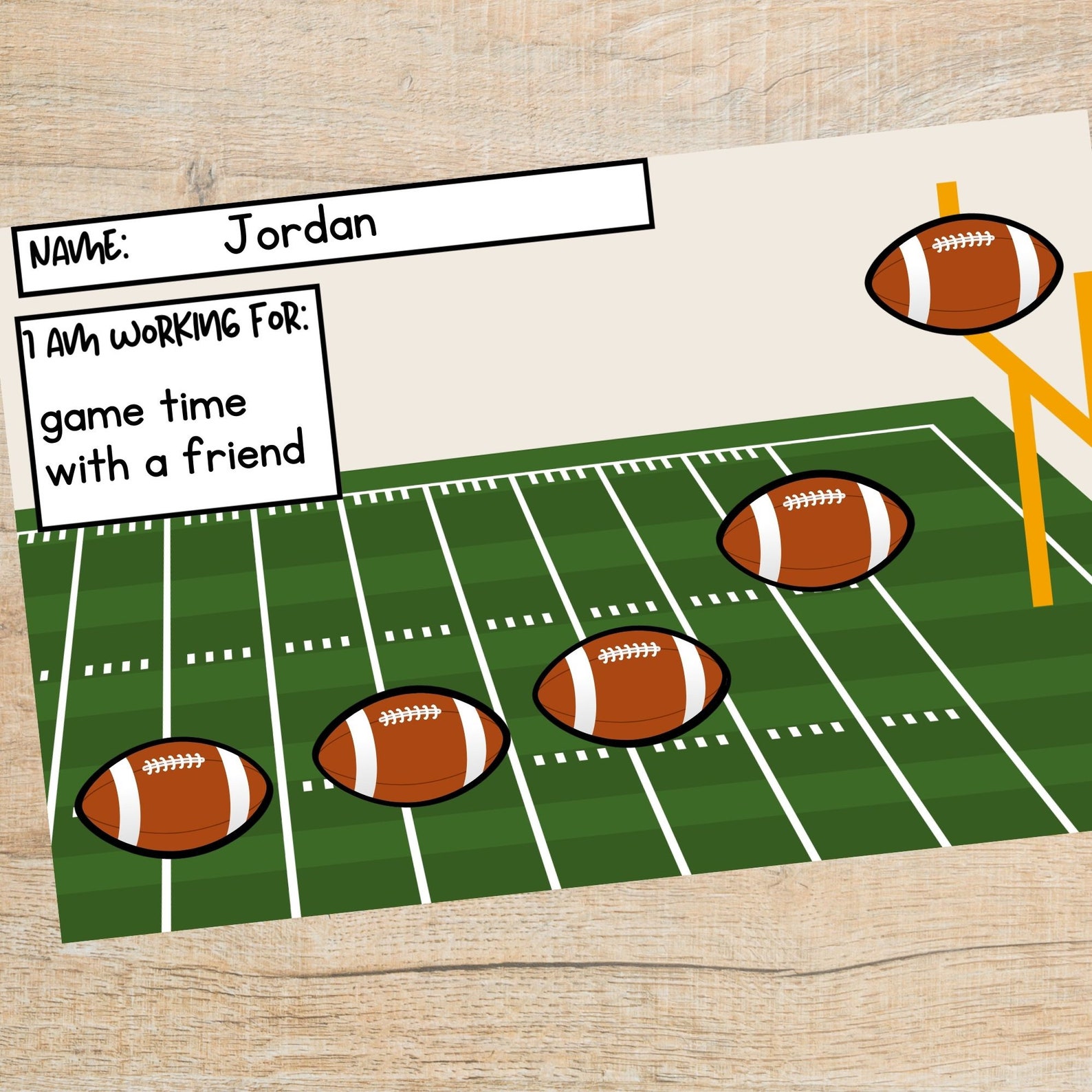Football Token Reward Chart: Kids Sports Behavior System (PDF) - Etsy