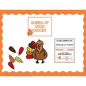 Class Wide Reward System, Turkey Theme, Thanksgiving Class Reward ...