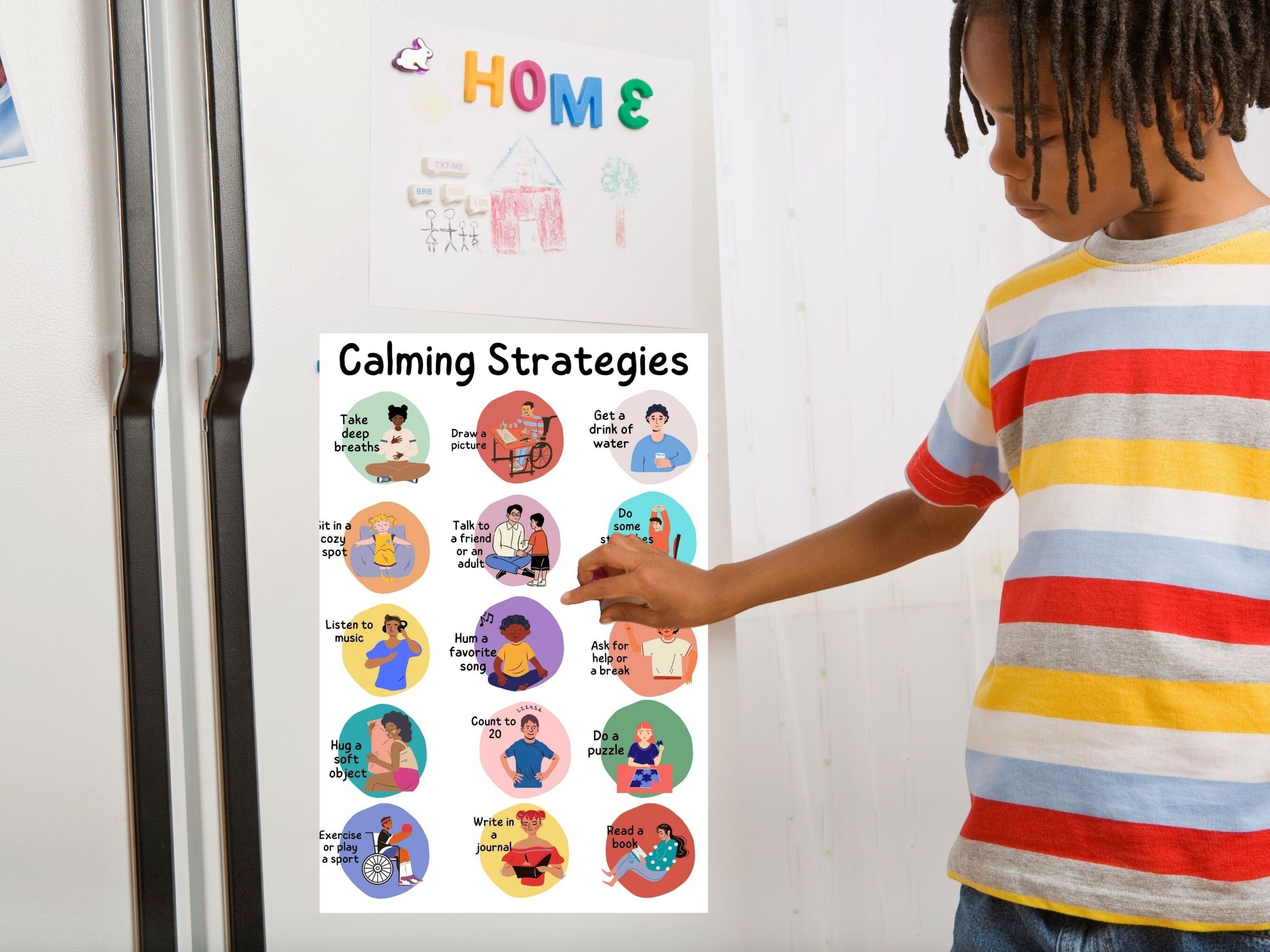 Calming Strategies Poster: Coping Skills, Anxiety Relief (PDF) - Etsy