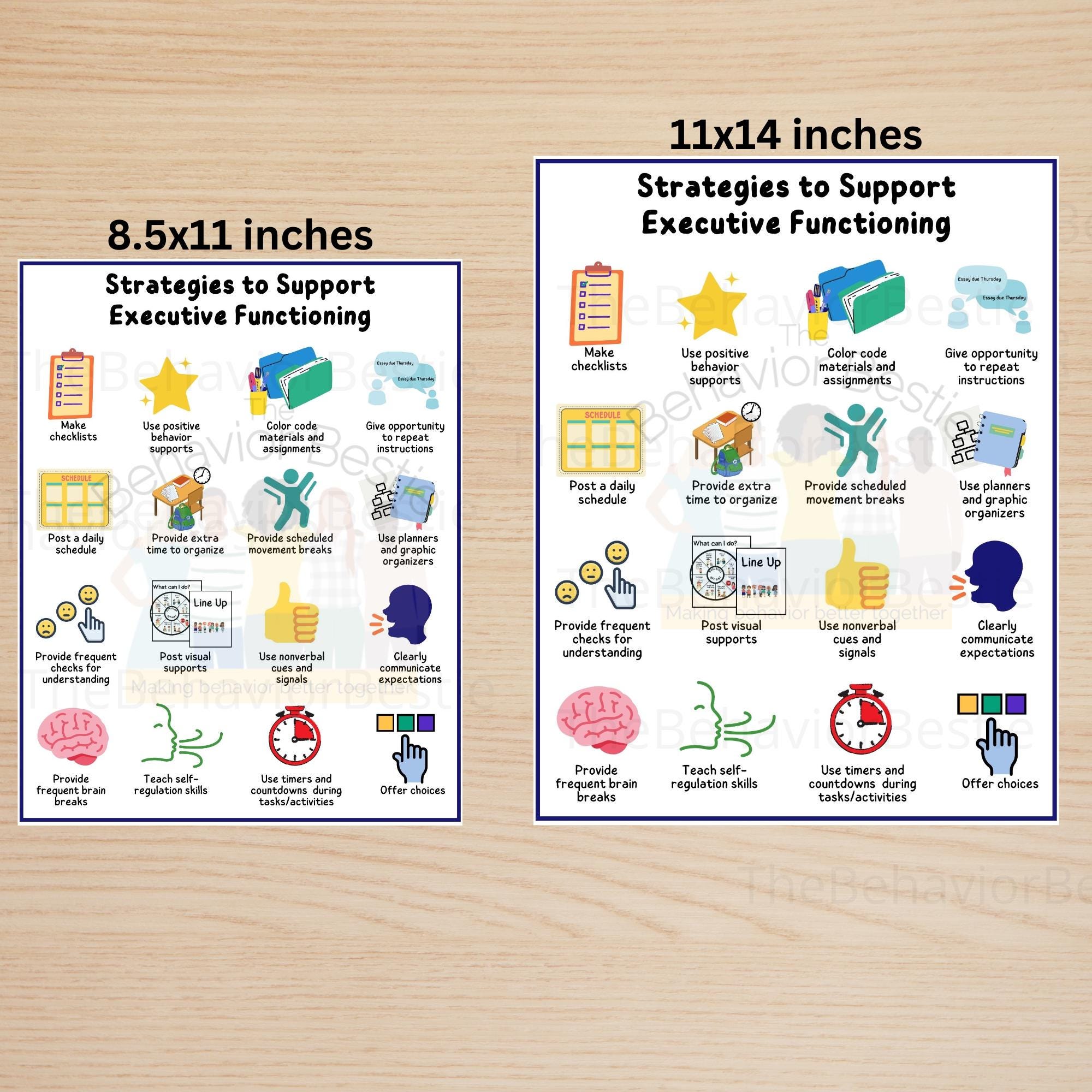 Executive Functioning Strategies Poster: Classroom Management (PDF) - Etsy