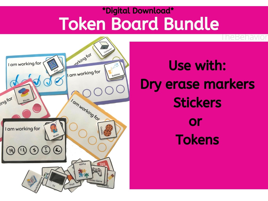 Digital Token Board Bundle Sticker Chart Bundle Behavior Chart Bundle ...