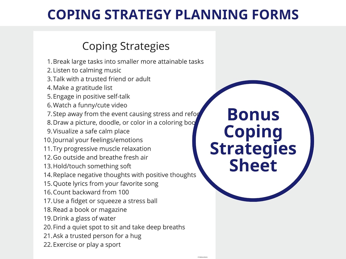 Coping Skills Worksheet Coping Strategies Worksheet Coping Skills ...