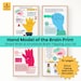 Kids Feelings Poster, Hand Brain Model Printable, Calm Corner Wall Art ...
