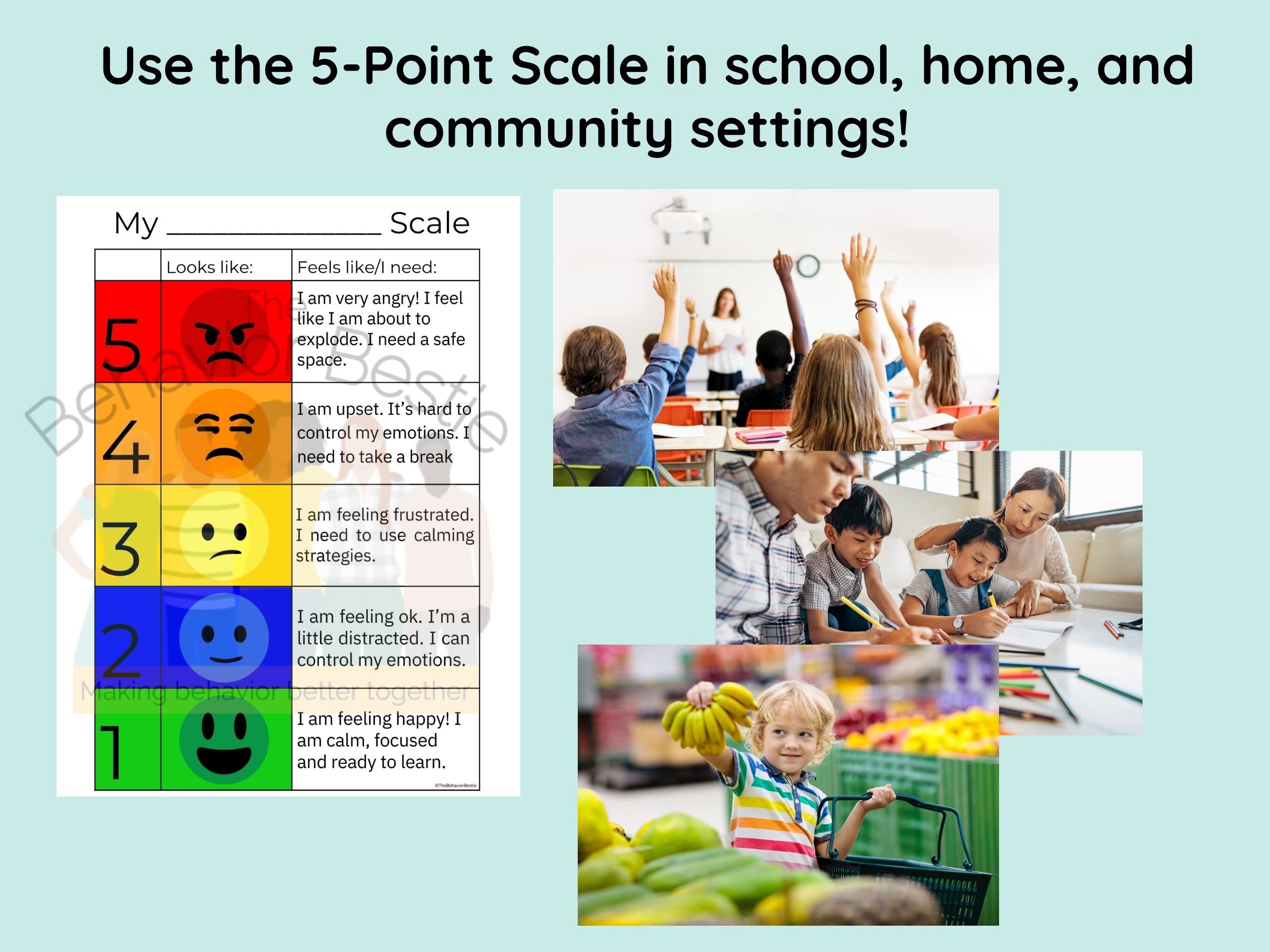Digital 5-point Scale Incredible 5 Point Scale Behavior Scale Emotions ...