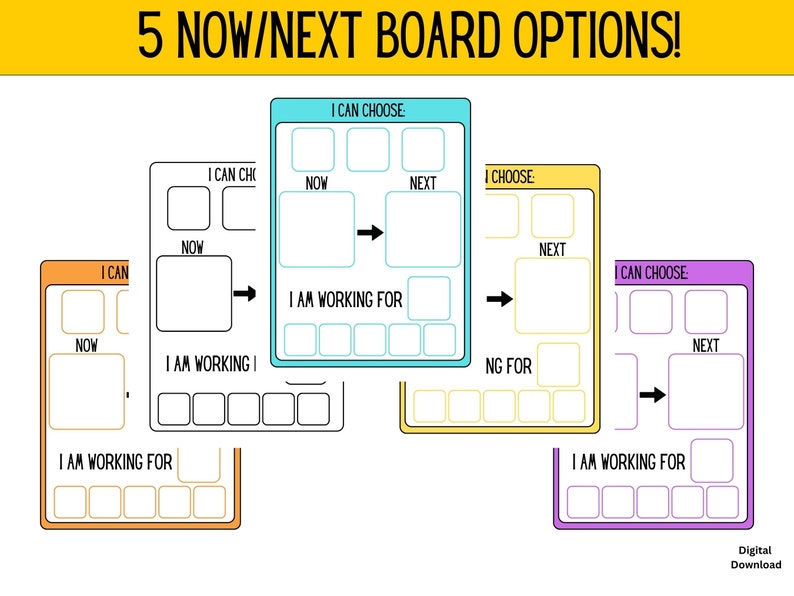 First-then & Now-next Board With Tokens: Autism Visual Schedule, ABA ...