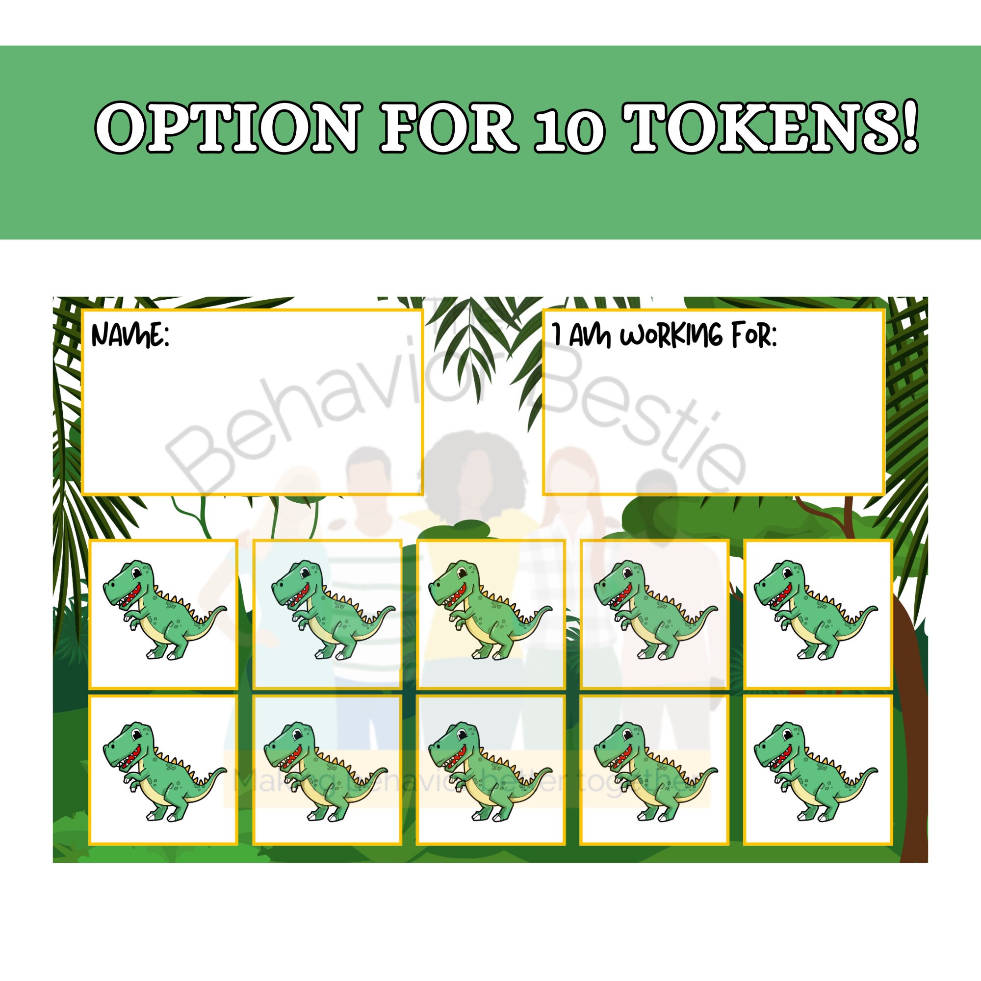 Dinosaur Reward Chart for Kids: Jurassic Behavior Token Board (PDF) - Etsy
