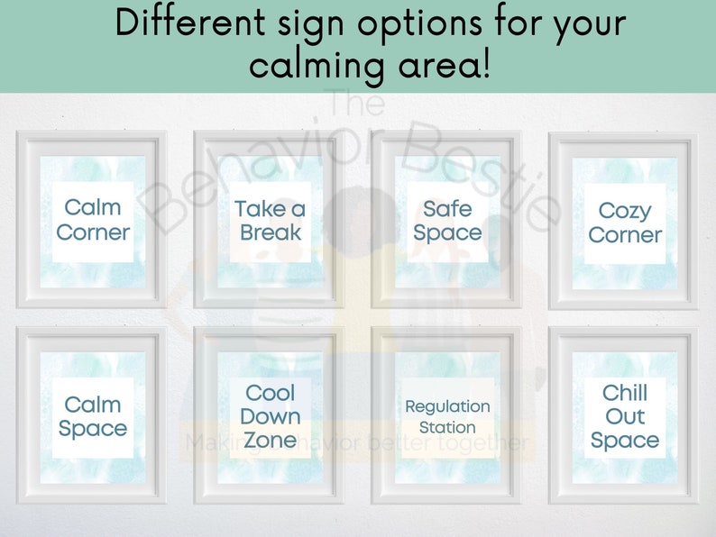 Calm Corner Posters printable Calm Corner Poster Bundle Calm Corner ...