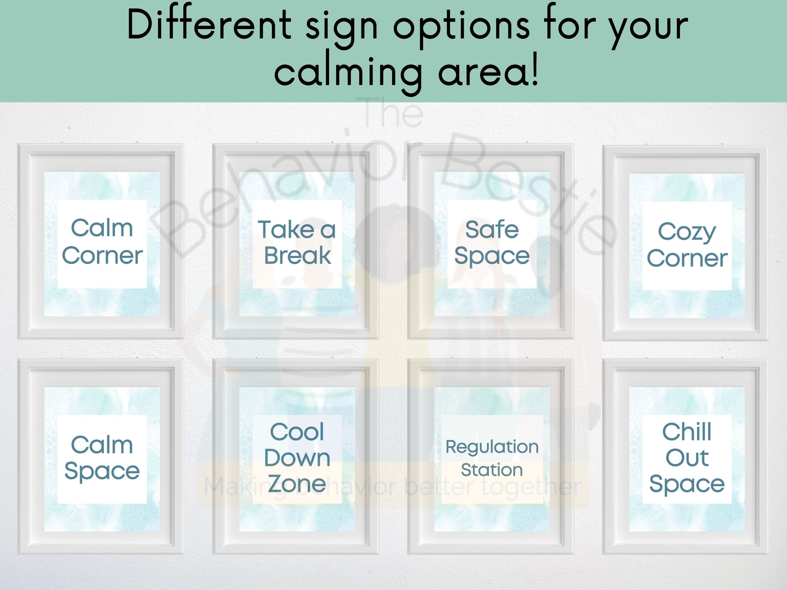 Calm Corner Posters printable Calm Corner Poster Bundle Calm Corner ...