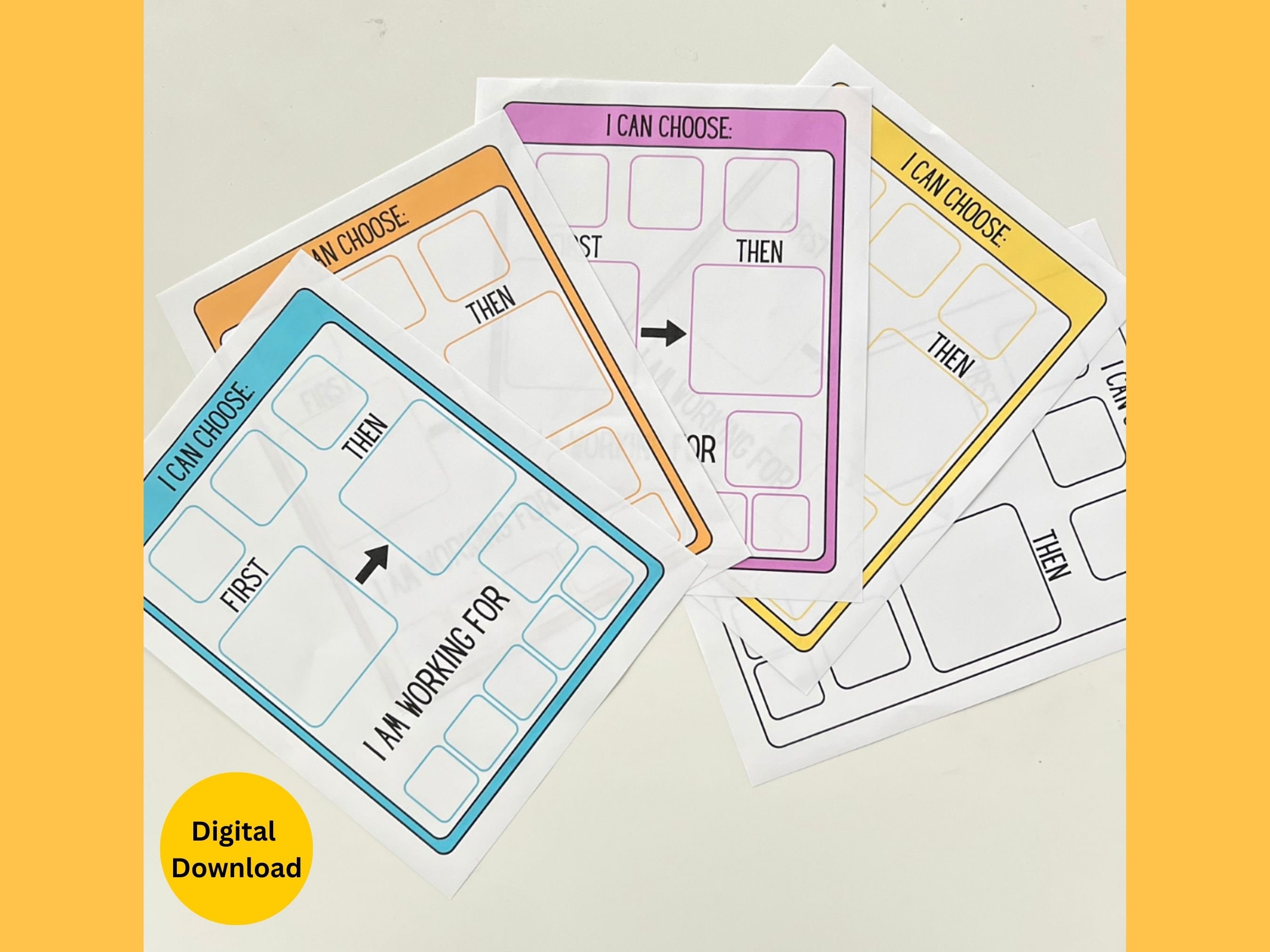 First-then & Now-next Board With Tokens: Autism Visual Schedule, ABA ...