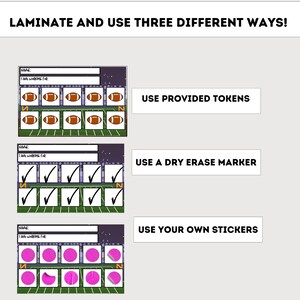 Football Token Reward Chart: Kids Sports Behavior System (PDF) - Etsy