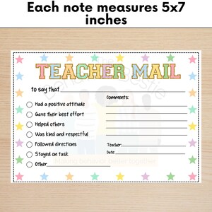 Positive Teacher Notes: Student Praise Cards (digital Download) - Etsy