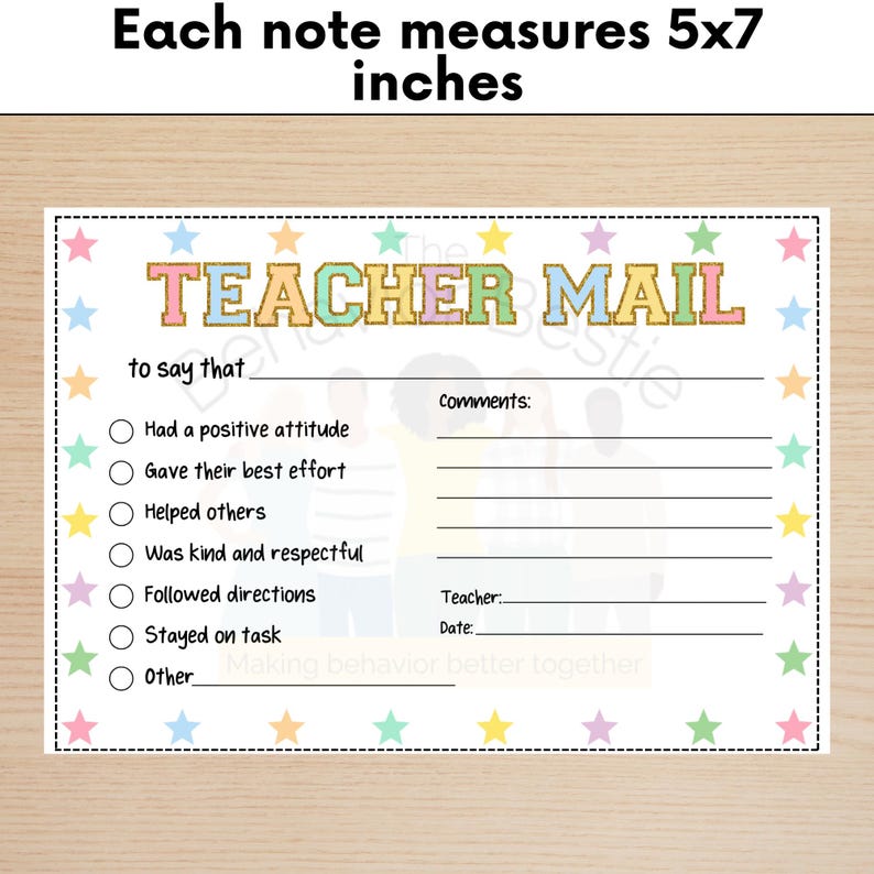 Positive Teacher Notes: Student Praise Cards (digital Download) - Etsy