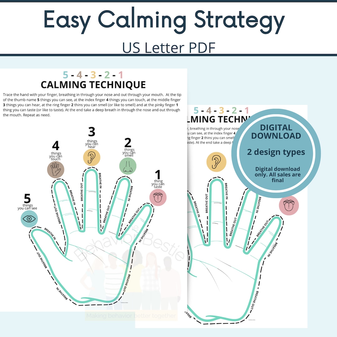 Calming Breathing Exercise: Self Regulation Strategy (digital Download ...