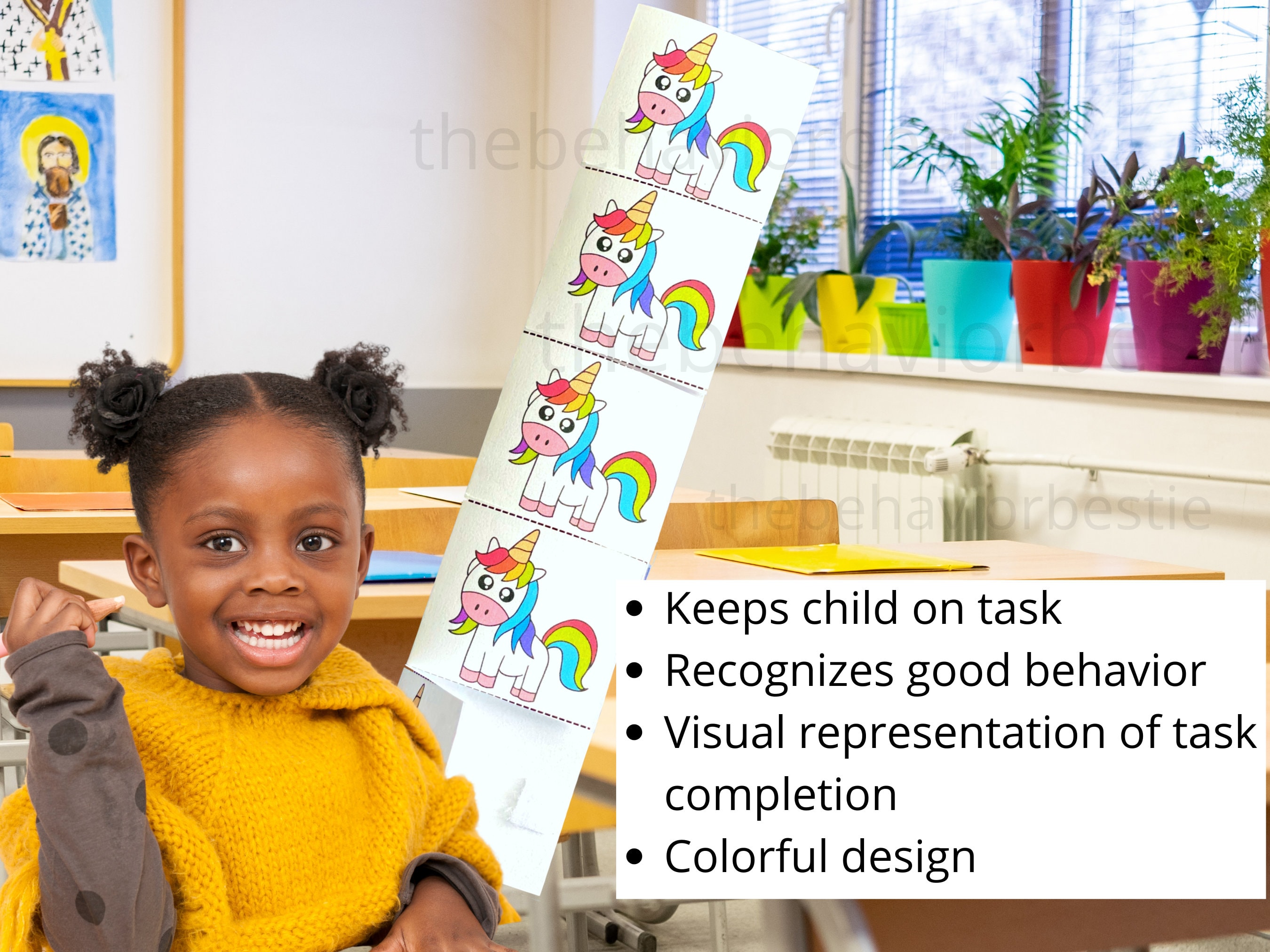 Digital Flip Token Board Unicorn Token Board Flip Reward Chart Positive ...