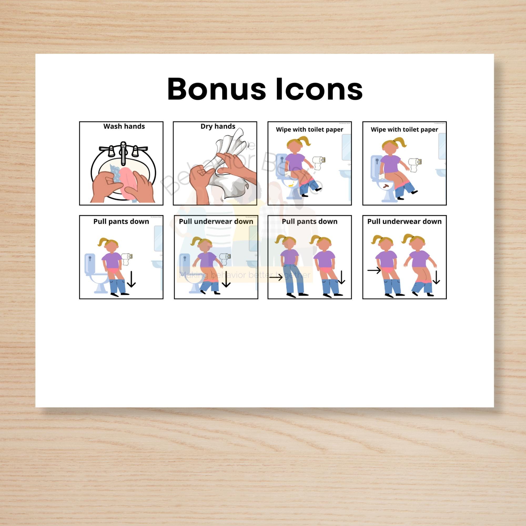 Printable Girl Potty Routine | Visual Toileting Routine | Bathroom ...