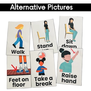 Behavior Flashcards: Visual Cue Cards for Classroom Management (digital ...