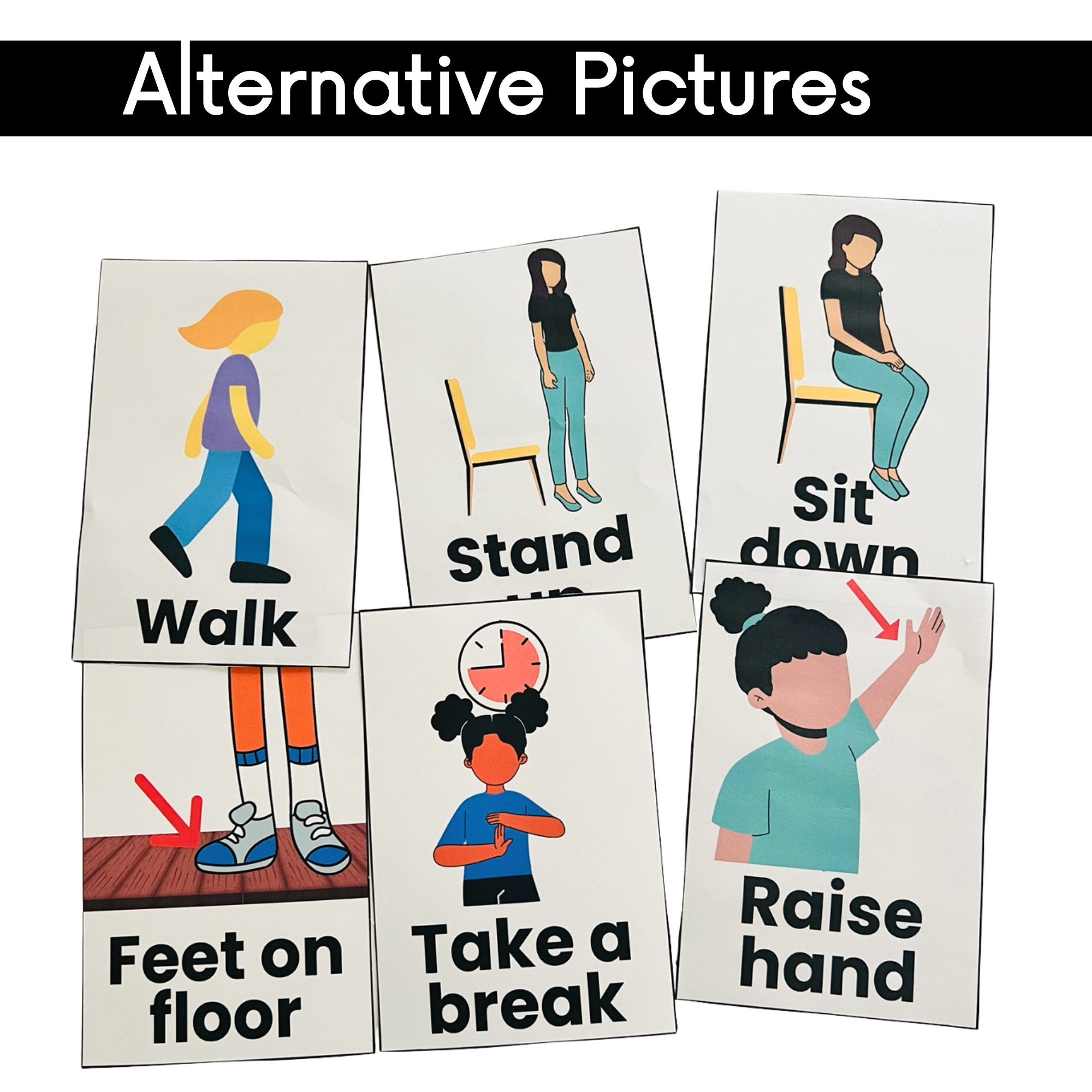 Behavior Flashcards: Visual Cue Cards for Classroom Management (digital ...