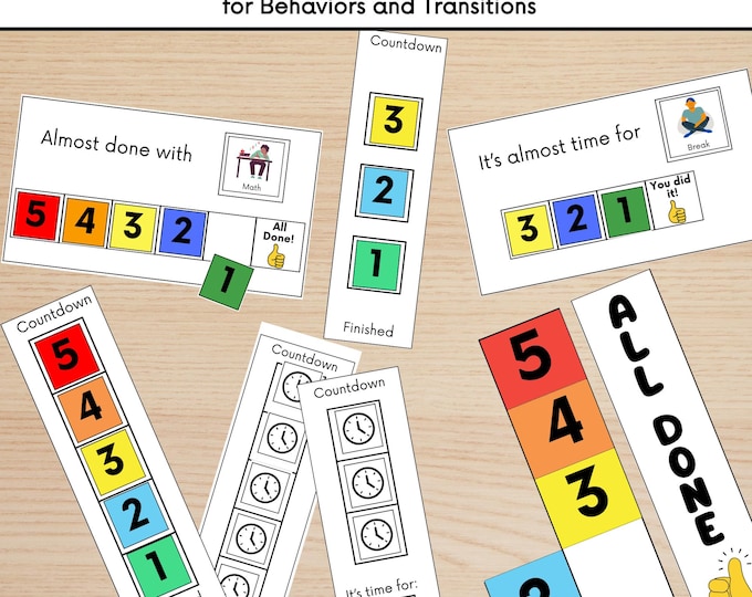 How Long? Countdown Strip Visual Support/aid for Autism/adhd//visual ...