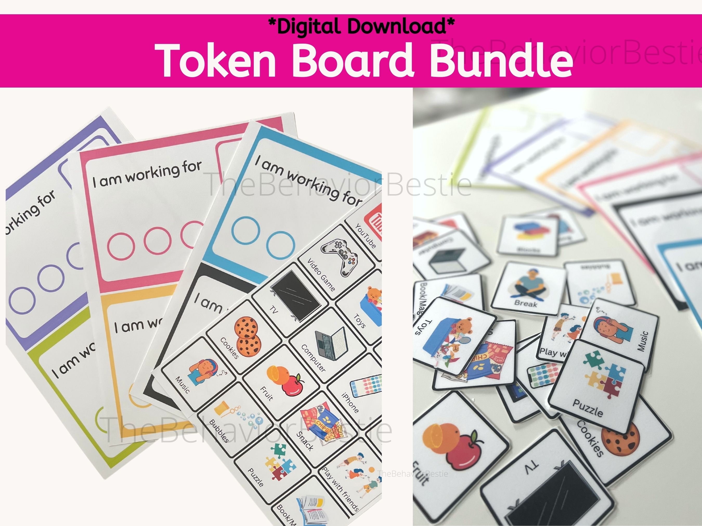 Digital Token Board Bundle Sticker Chart Bundle Behavior Chart Bundle ...