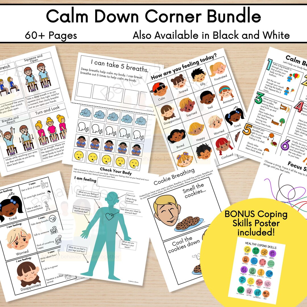 Calm Down Corner and Reset Area Kit | SEL & Behavior Tools for Flexible ...
