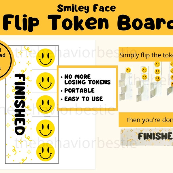 Smiley Face Token Board - Etsy