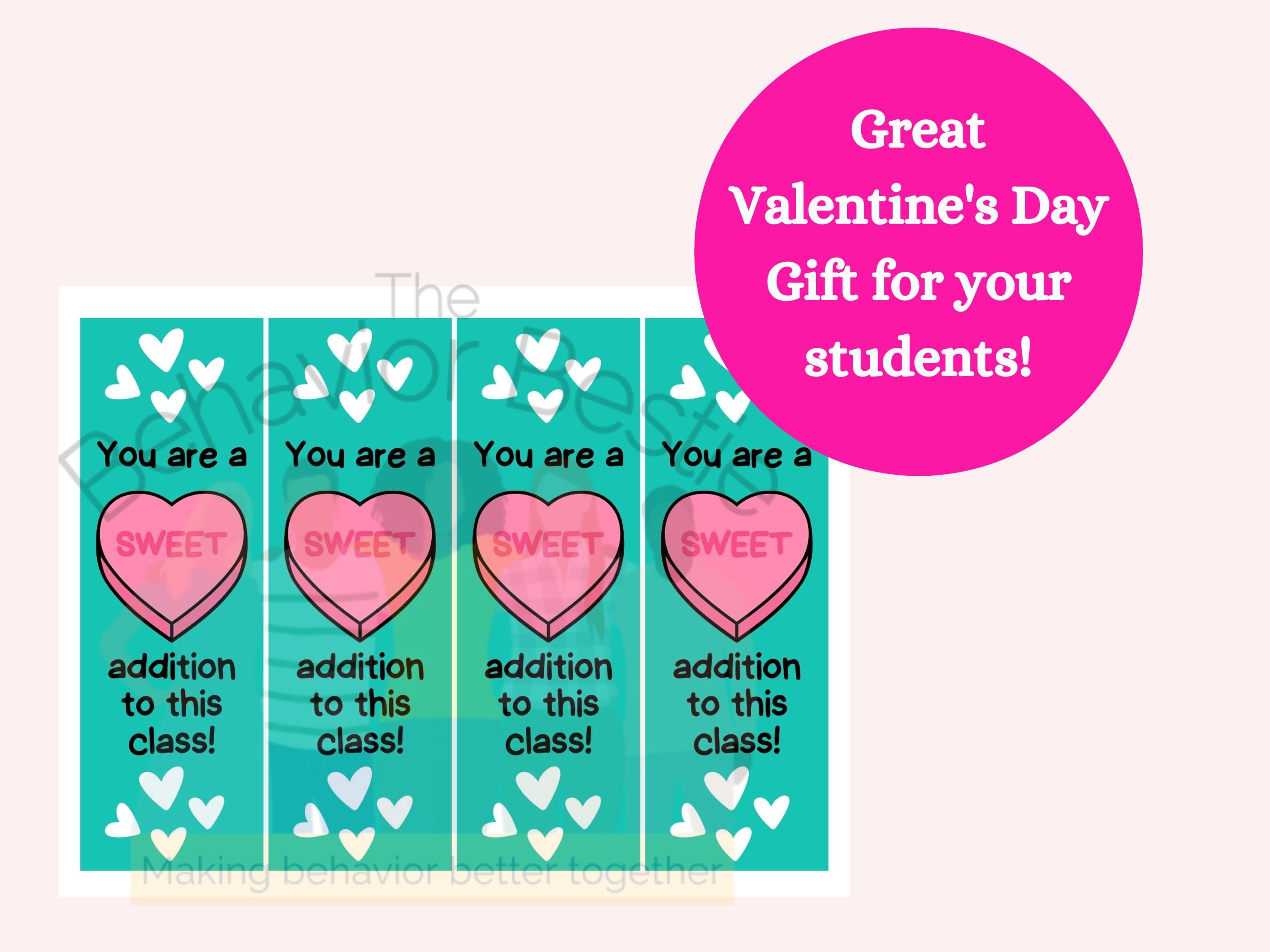 Printable Valentine's Day Bookmark for Students | Digital Valentine's ...