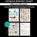 Reward Chart Animal Theme, Kids Behavior Chart, Token Boards for Kids ...