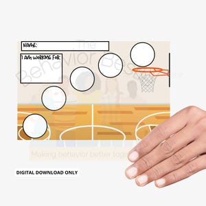 Basketball Token Board: Kids Reward Chart (digital Download) - Etsy