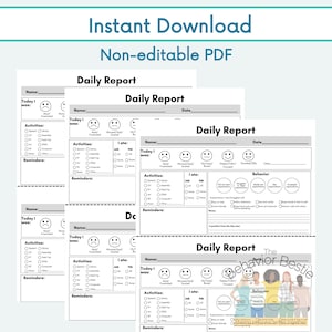 Editable Teacher Daily Report: Parent Communication (PDF Download) - Etsy