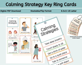 Calming Strategies Visual Cards - Etsy