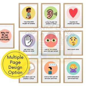 Active Listening Skills Poster: Classroom Bulletin Board (digital ...