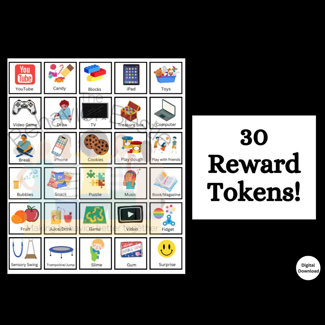 Reward Chart Animal Theme, Kids Behavior Chart, Token Boards for Kids ...