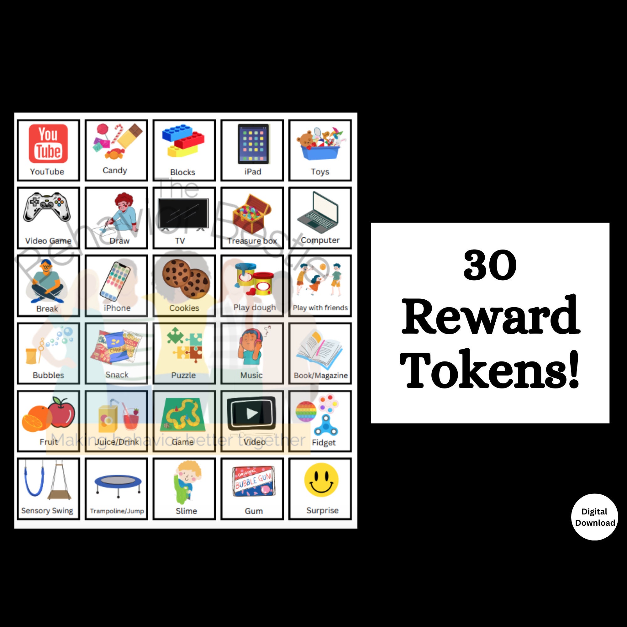Reward Chart Animal Theme, Kids Behavior Chart, Token Boards for Kids ...