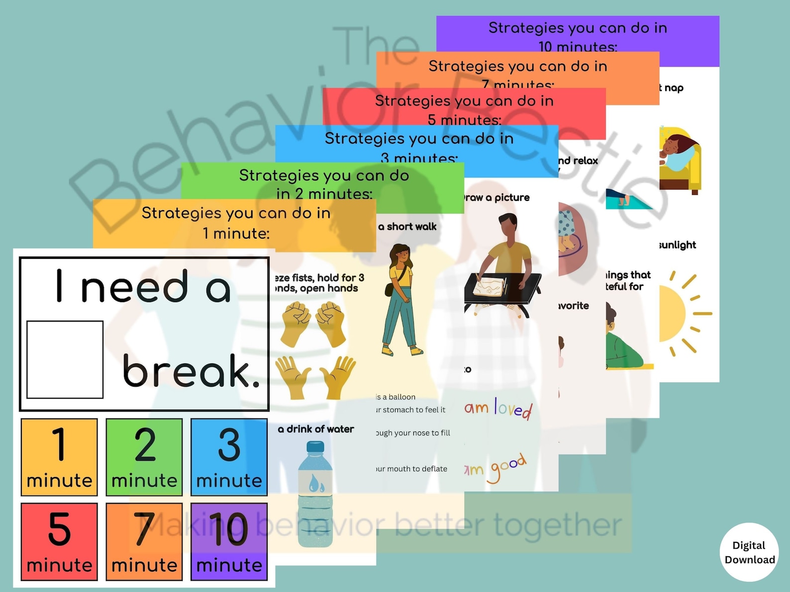 Printable Break Card Classroom Break Board Break Card Visual Support ...