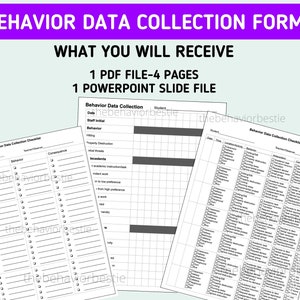 ABC Behavior Data Collection Forms: FBA Assessment (digital Download ...
