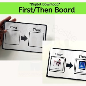 First Then Board: Visual Schedule With Activity Icons (PDF Download) - Etsy