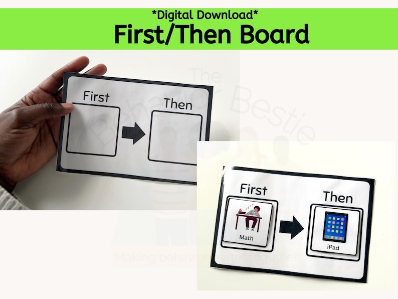 First Then Board Visual Schedule Visual Support Behavior - Etsy Australia First Then Board Visual Schedule Visual Support Behavior - Etsy Australia