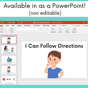 I Can Follow Directions Social Narrative: Kids Social Skills (digital ...