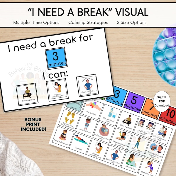 I Need a Break Visual - Etsy